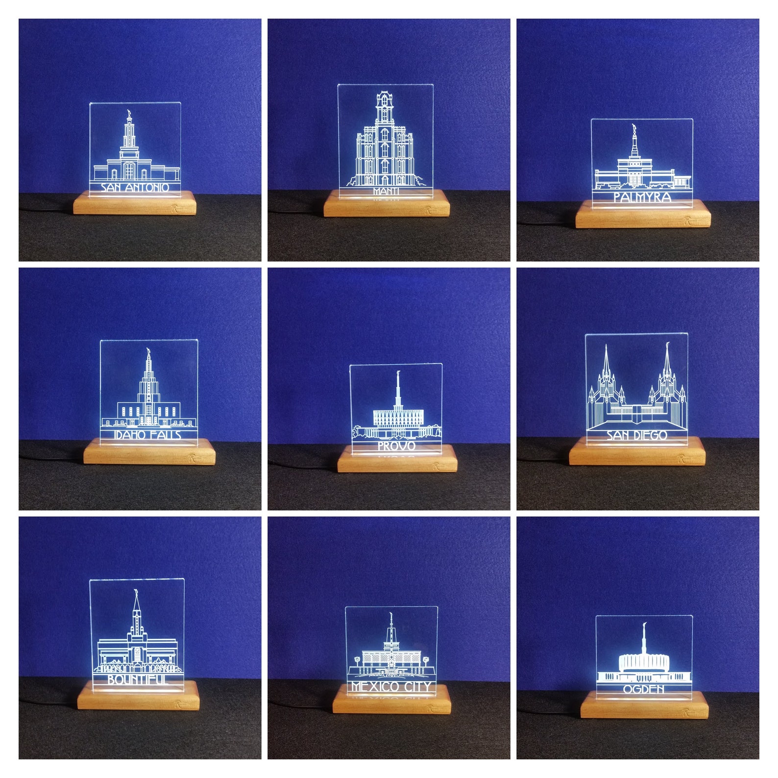 LDS Temple Personalized LED Picture - Etsy