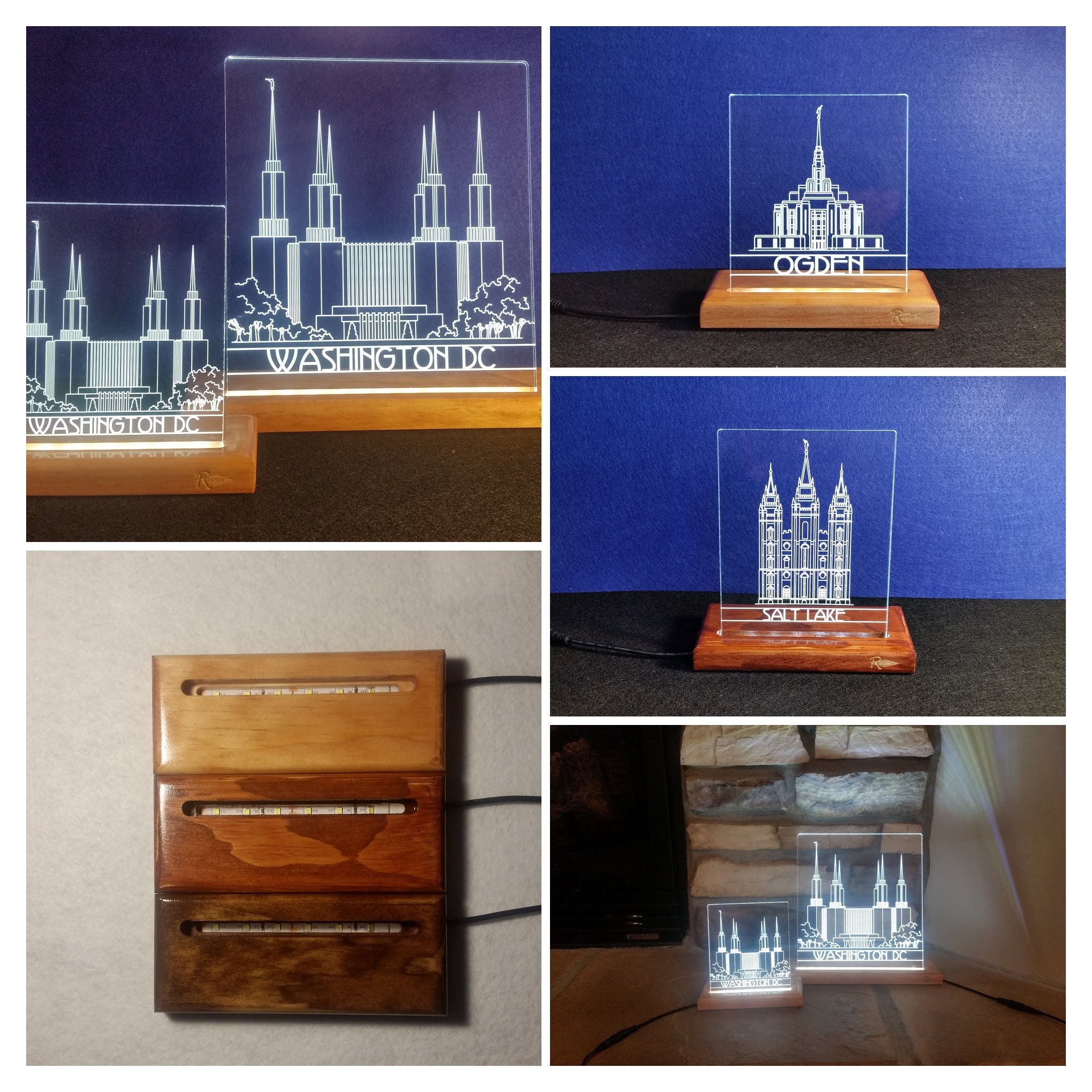 LDS Temple Personalized LED Picture - Etsy