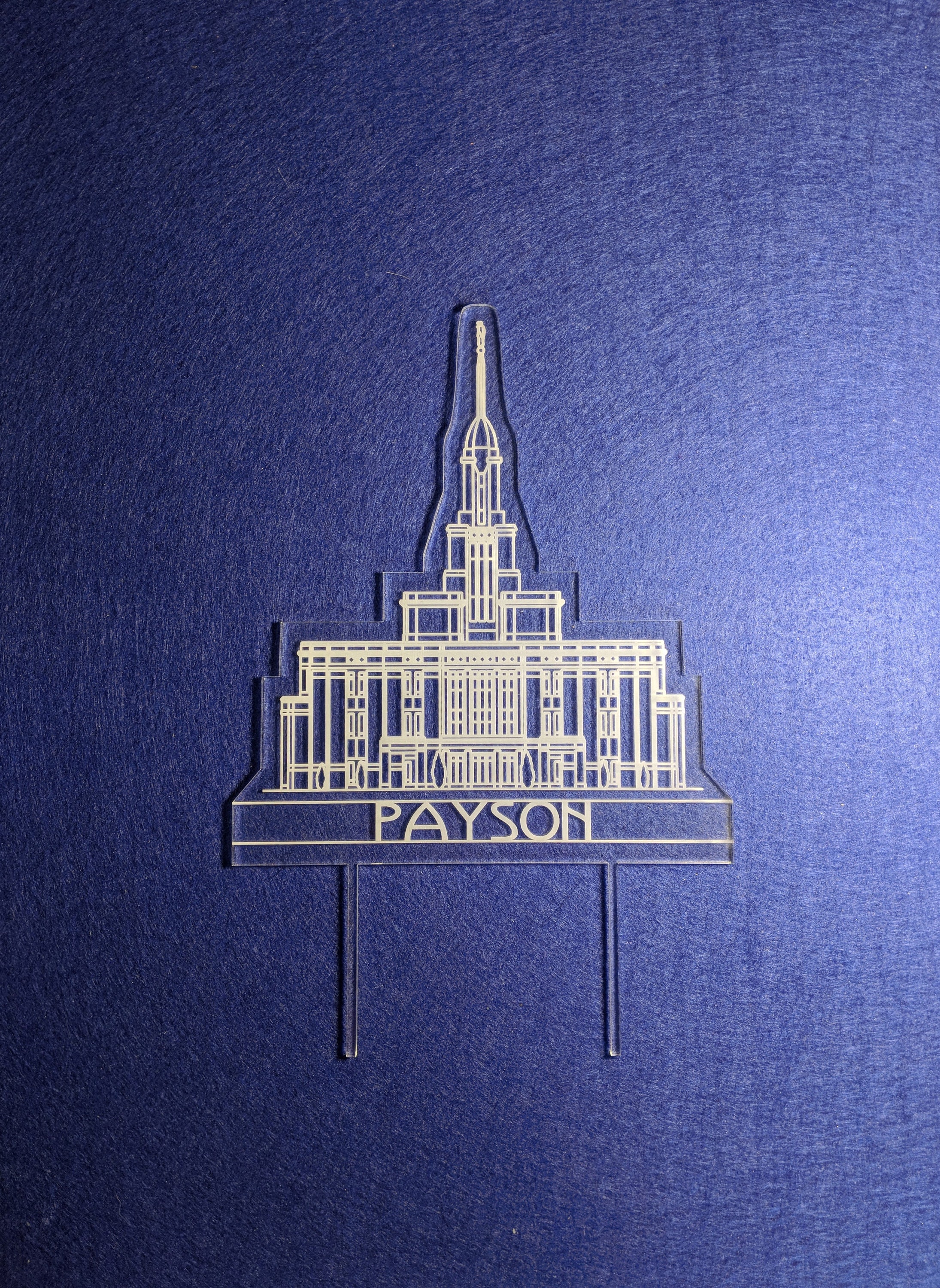 Customized Mirrored Acrylic LDS Temple Wedding Cake Toppers Paper ...