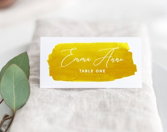Yellow Place Card | Etsy
