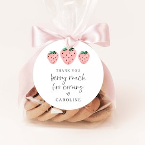 Thank You Berry Much Printable Favor Tags, Gift Tags, Thank You Tag ...