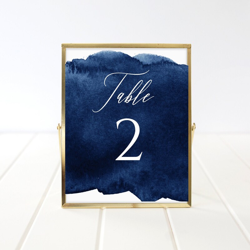 Navy Table Numbers - Etsy
