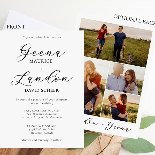 Simple Wedding Invitation - Etsy