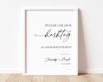 Hashtag Wedding Sign - Etsy