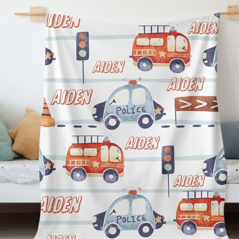 Fire Truck Blanket - Etsy