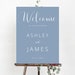 Dusty Blue Welcome Sign Printable, Welcome Wedding Sign, Blue Sign ...