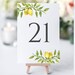 Lemon Table Numbers Citrus Table Numbers Template Printable - Etsy