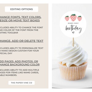 Berry First Birthday Editable Table Sign Custom 8x10 Sign | Etsy