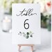 Greenery Table Numbers Template Elegant Wedding Table - Etsy
