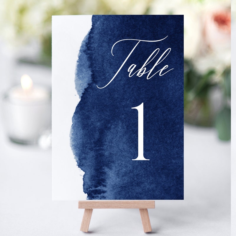 Navy Table Numbers - Etsy