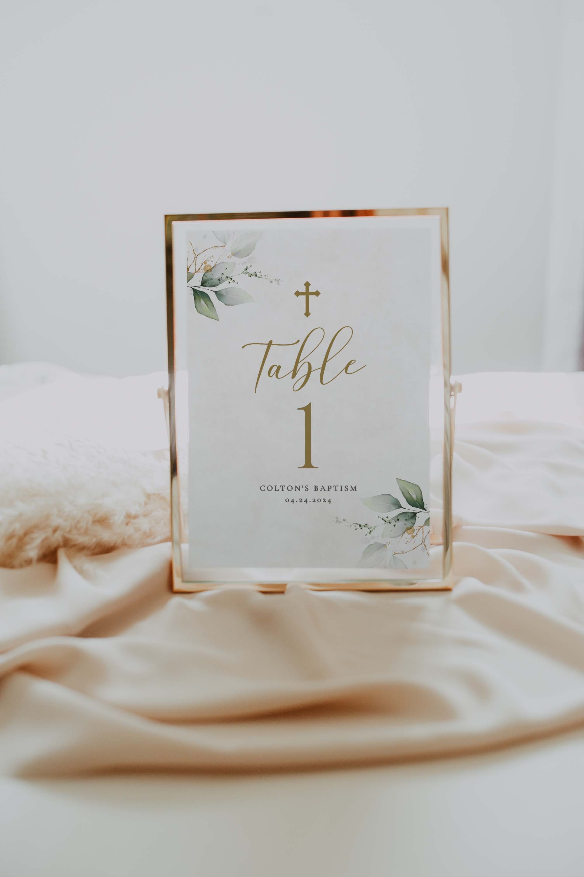 Editable Sign 8x10 Greenery and Gold Signs Eucalyptus Table | Etsy