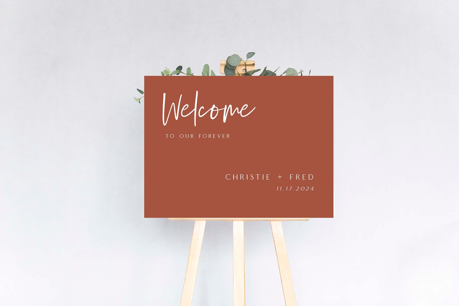 Terracotta Welcome Sign Rust Welcome to Our Forever Burnt - Etsy