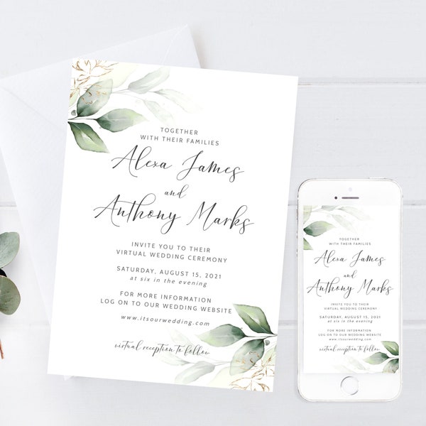 Zoom Wedding Invitation - Etsy