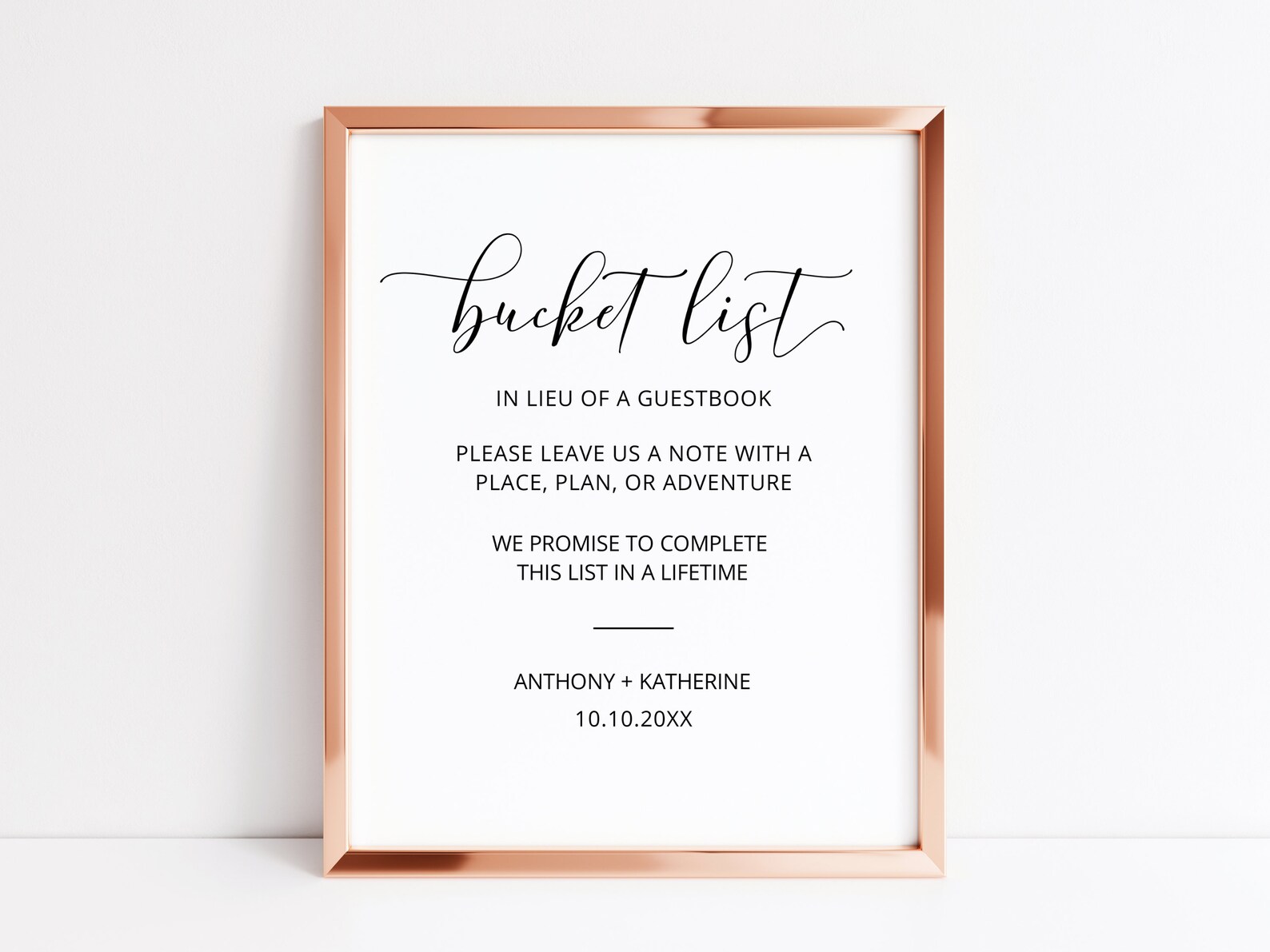 Guestbook Bucket List Sign Bucket List Wedding Alternative | Etsy