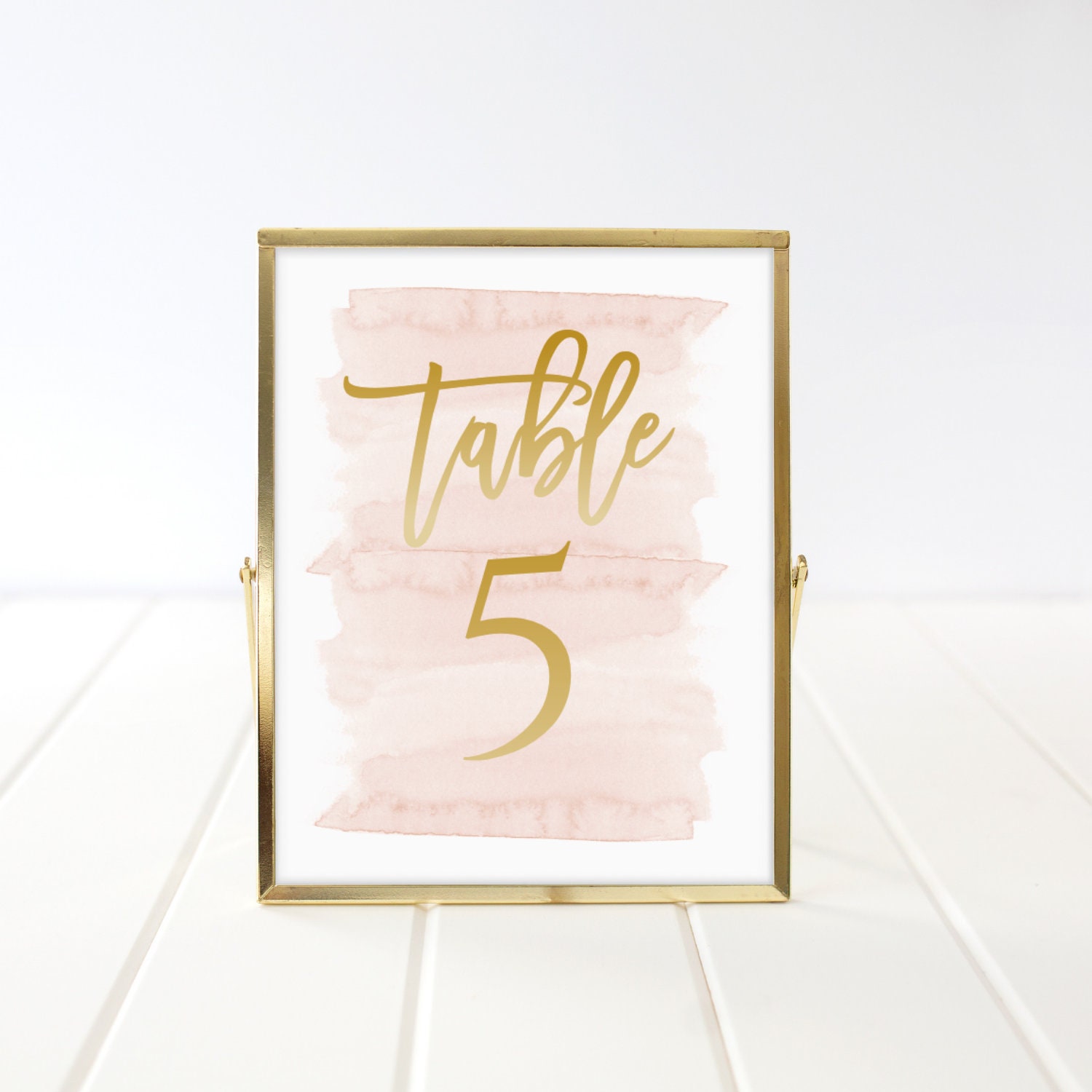 Watercolor Table Numbers Blush Table Numbers Wedding Table | Etsy