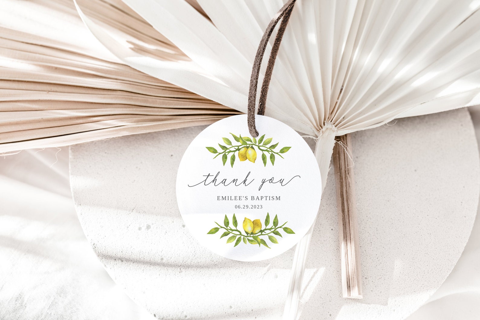 Lemon Favor Tags Template Baptism Printable Favor Tags | Etsy