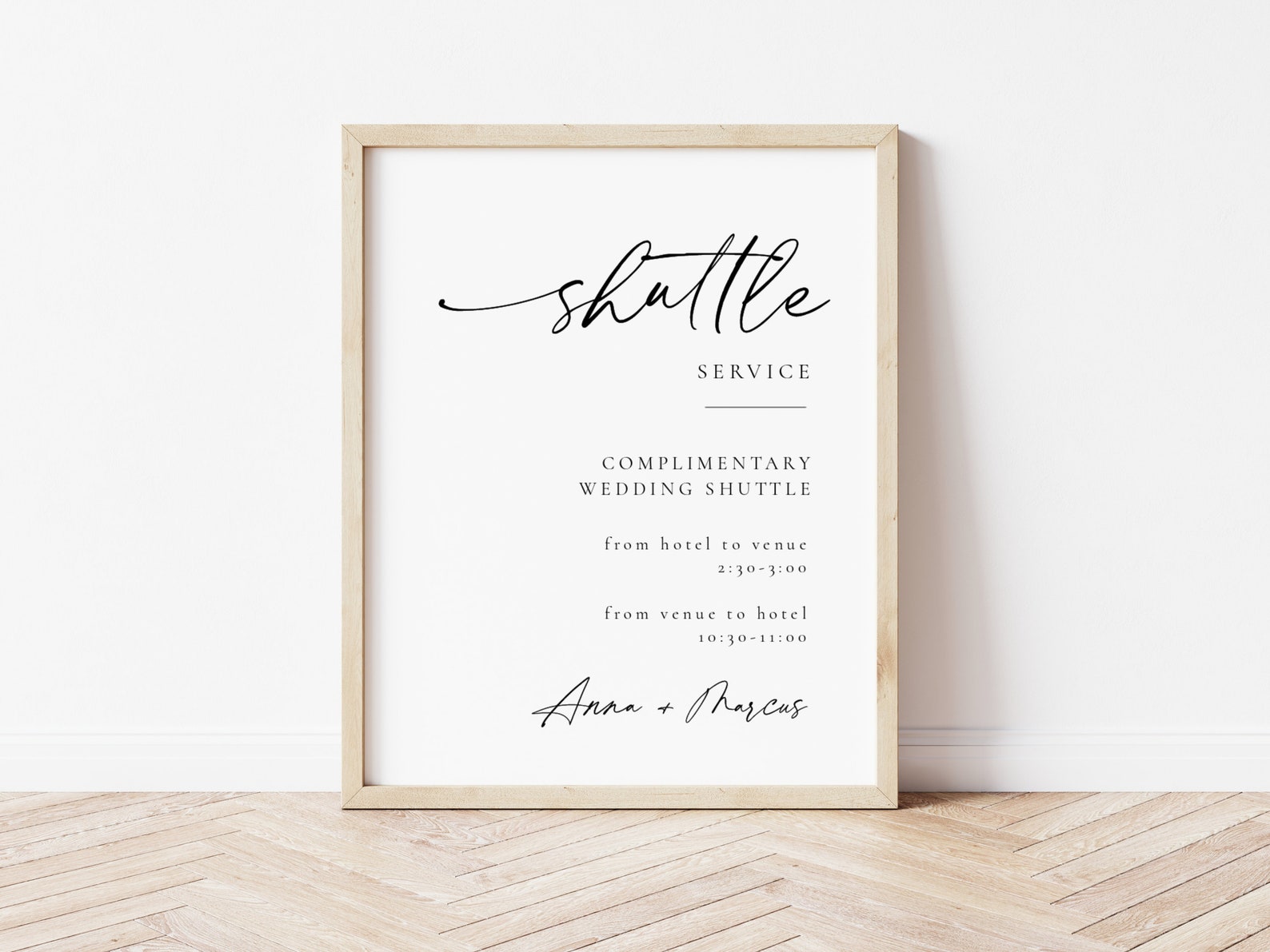 Shuttle Service Printable Wedding Sign Wedding Transportation - Etsy