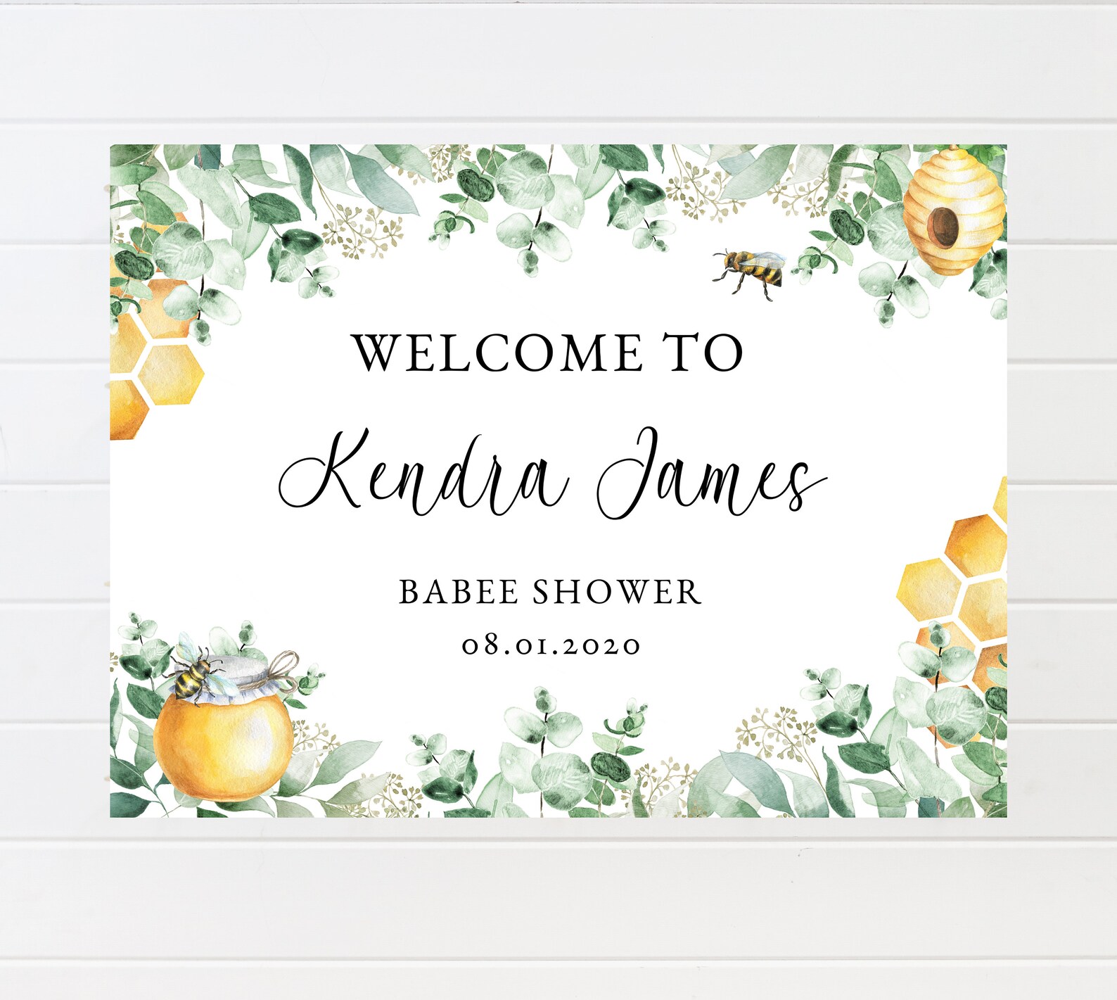 Bumble Bee Welcome Sign Babee Shower Welcome Poster - Etsy
