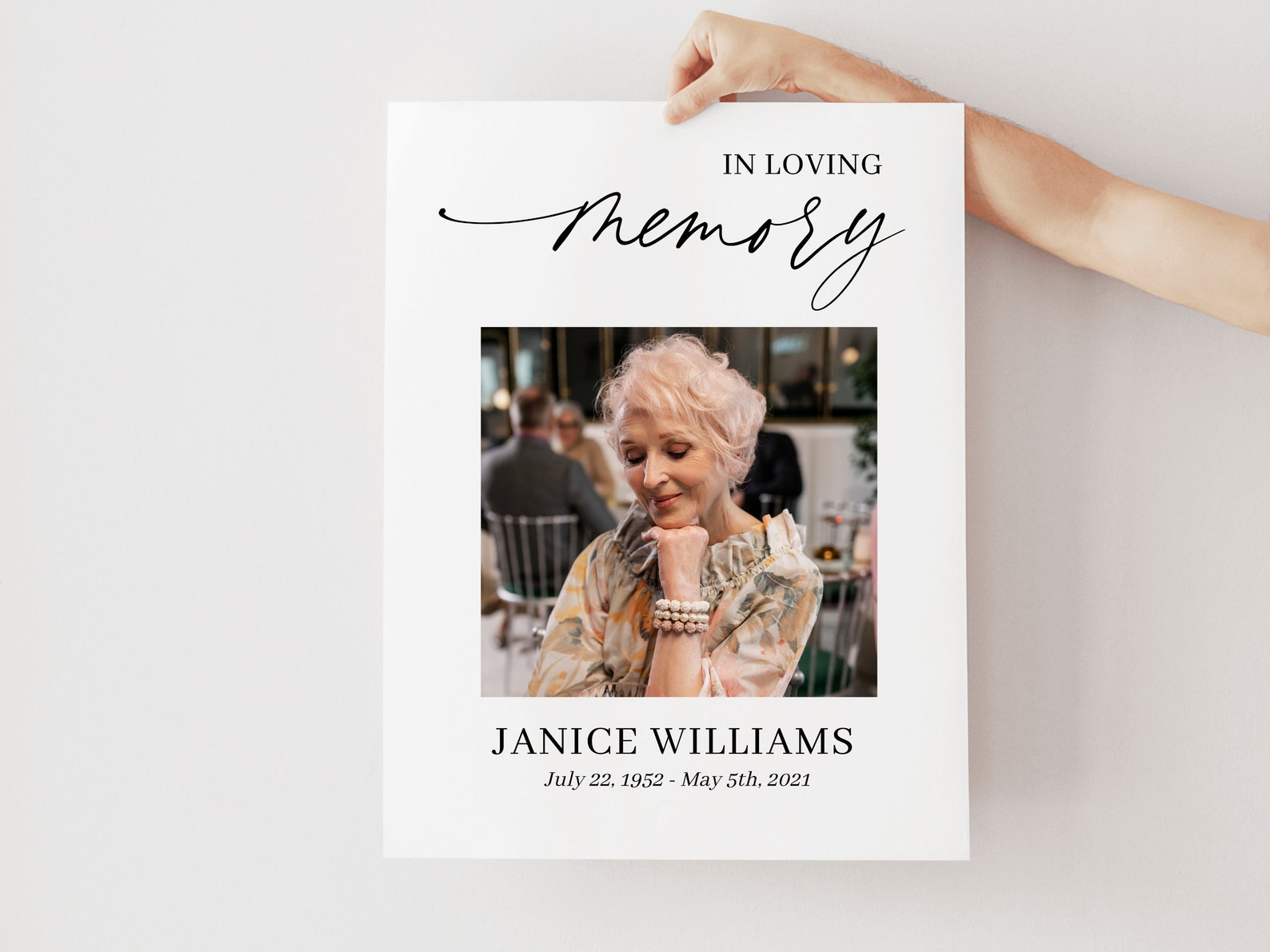 In Loving Memory Memorial Sign for Funeral Service Funeral - Etsy