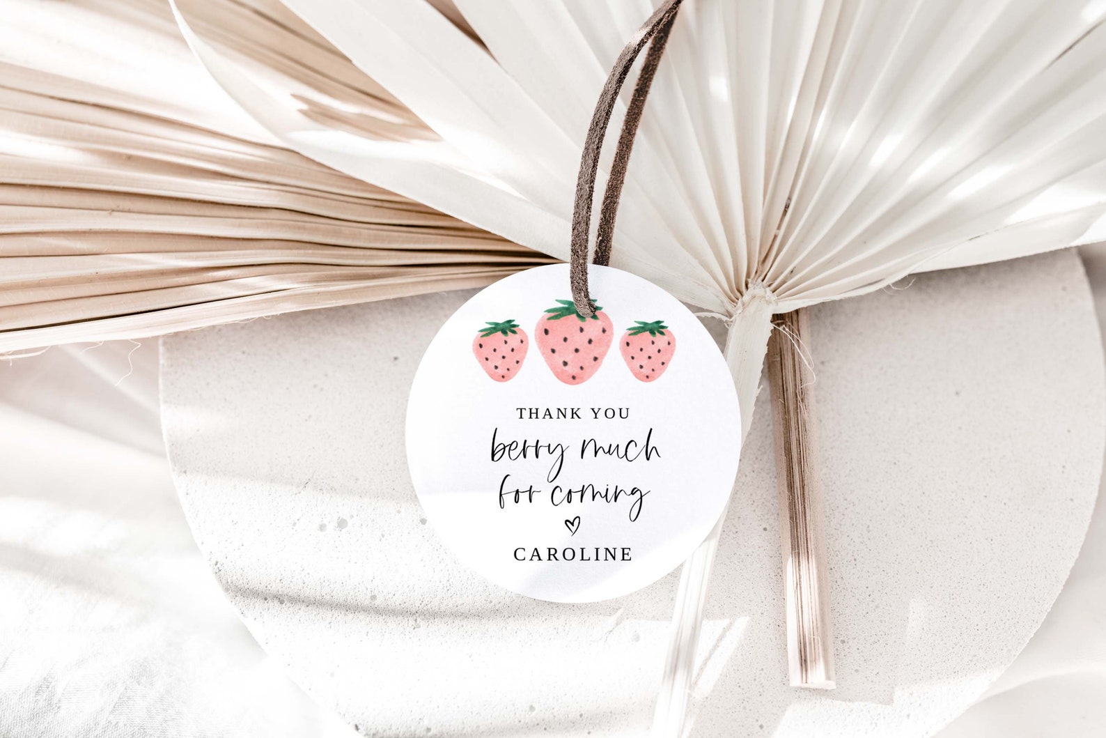 Thank You Berry Much Printable Favor Tags Gift Tags Thank | Etsy