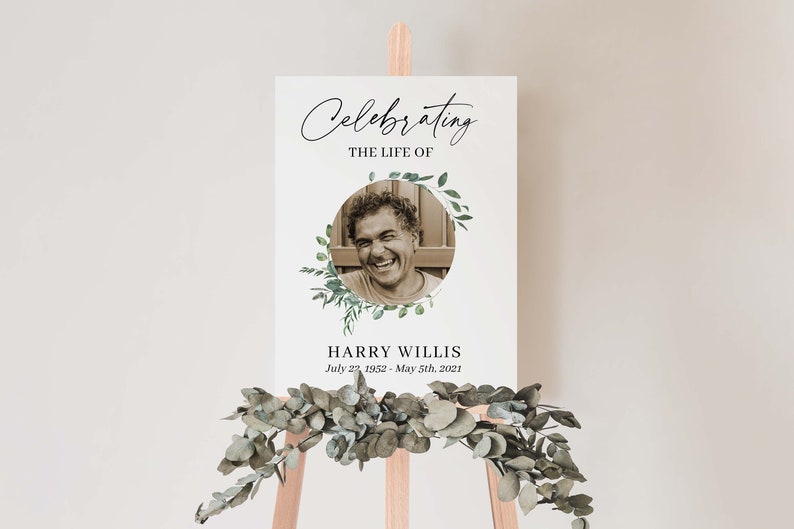 Editable Funeral Welcome Sign in Loving Memory Memorial Sign - Etsy