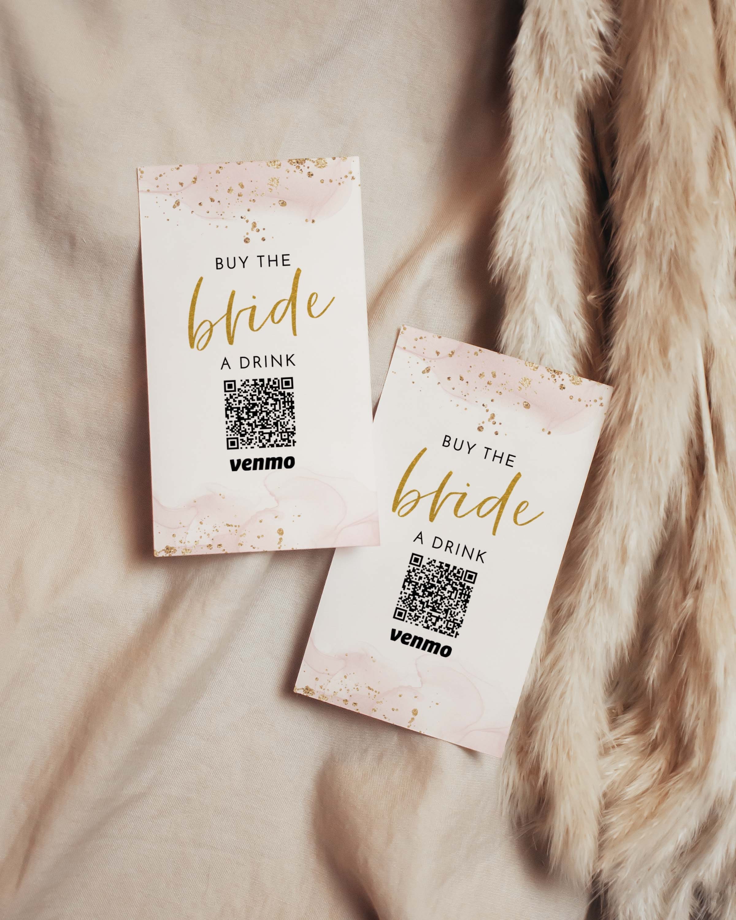 Bachelorette Venmo QR Card Buy the Bride a Drink QR Code for | Etsy