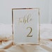 Minimalist Gold Table Numbers, Table Numbers for Wedding, Seating Table ...