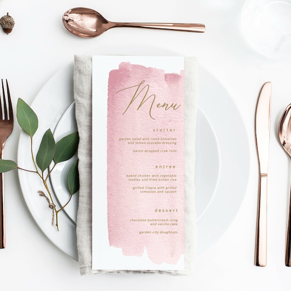 Wedding Menu Cards - Etsy