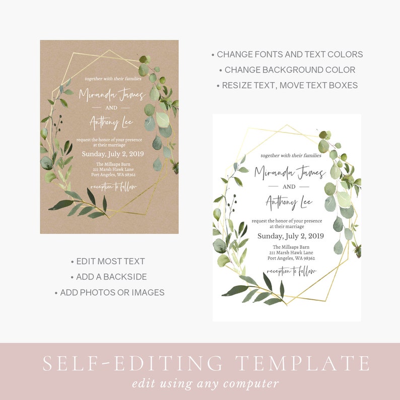 Emerald Green Watercolor Wedding Program Wedding Program | Etsy