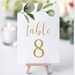 Eucalyptus Table Numbers, Greenery Table Numbers Template, Printable ...