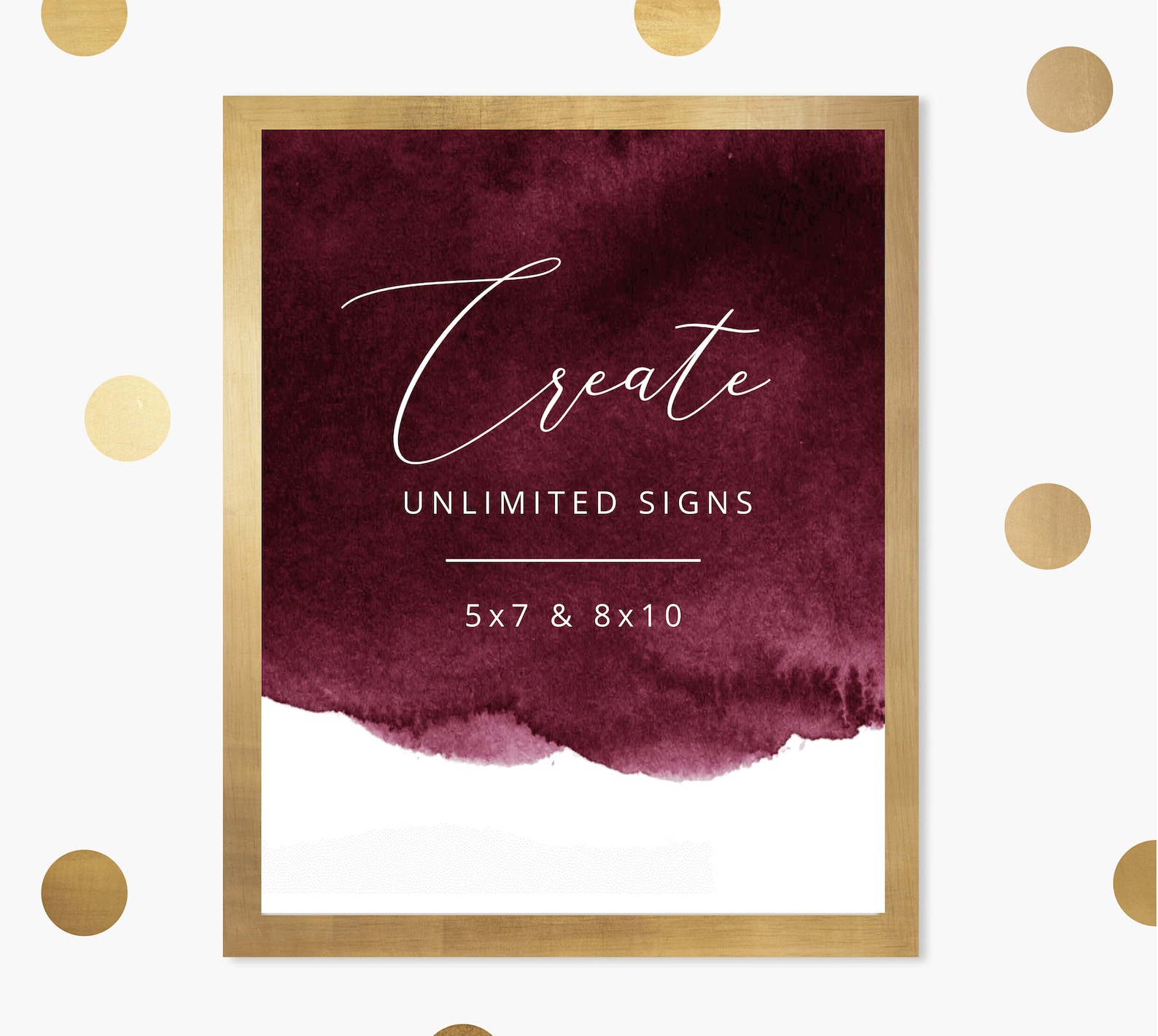 Burgundy Wedding Sign Printable Merlot Wedding Sign Template - Etsy