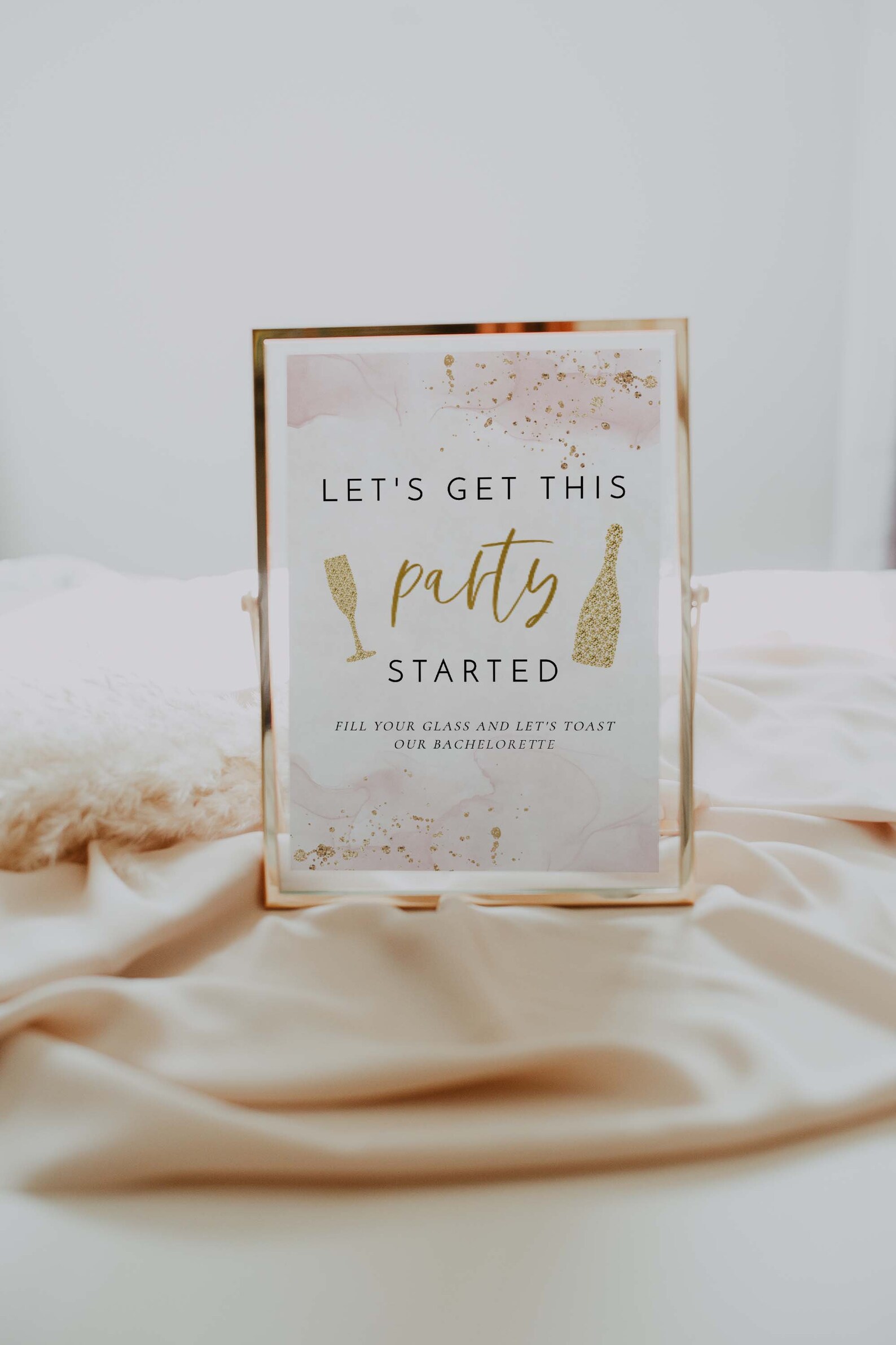 Let's Get This Party Started Toast Sign Bachelorette or - Etsy