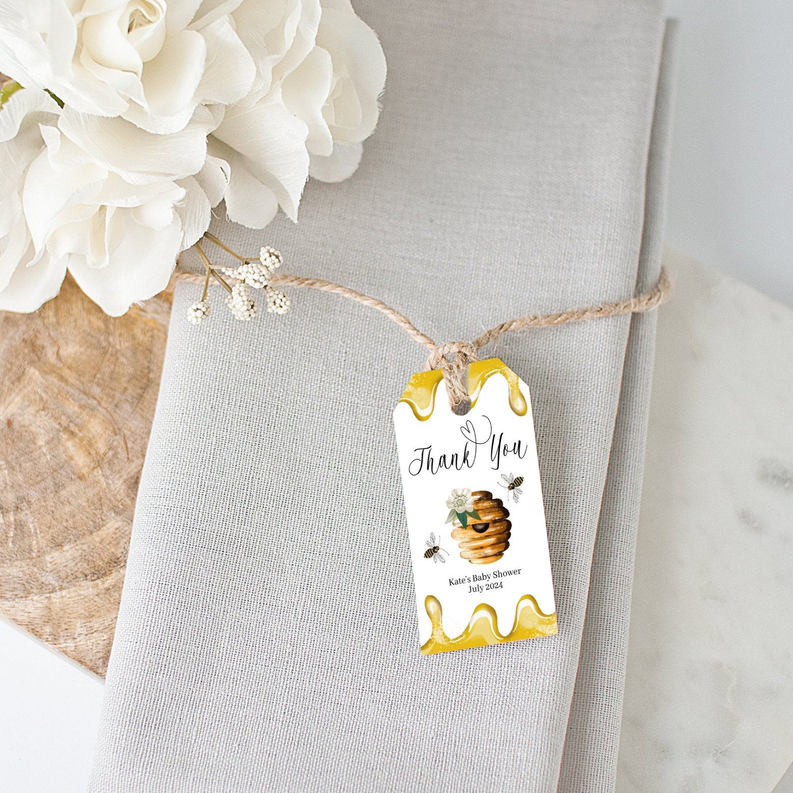 Bumble Bee Printable Favor Tags Honey Bee Gift Tags Babee - Etsy