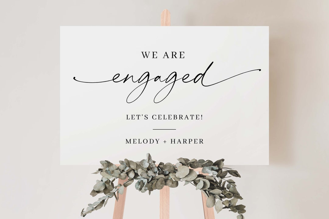 Engagement Party Welcome Sign, Engagement Sign, Welcome to Our ...
