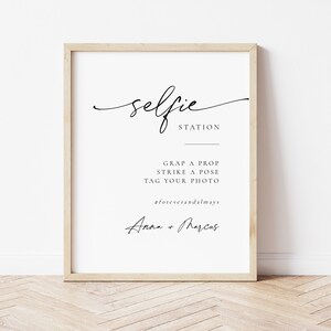Selfie Station Printable Wedding Sign, Photo Booth Hashtag Wedding ...