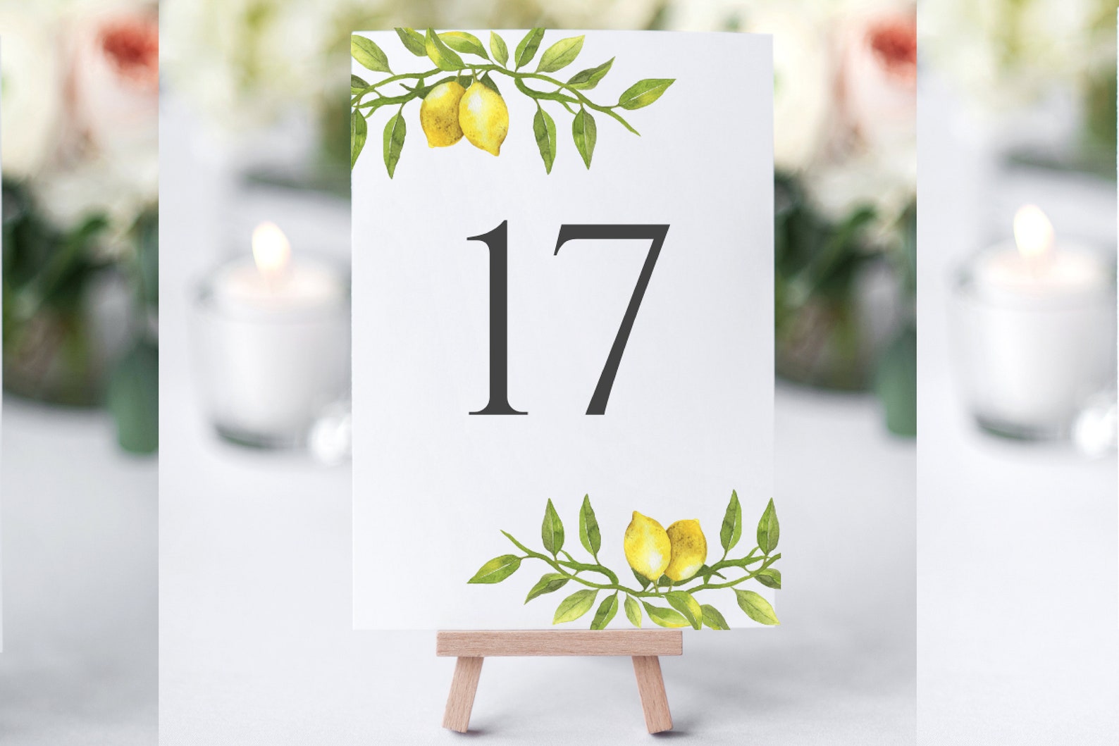 Lemon Table Numbers Citrus Table Numbers Template Printable | Etsy