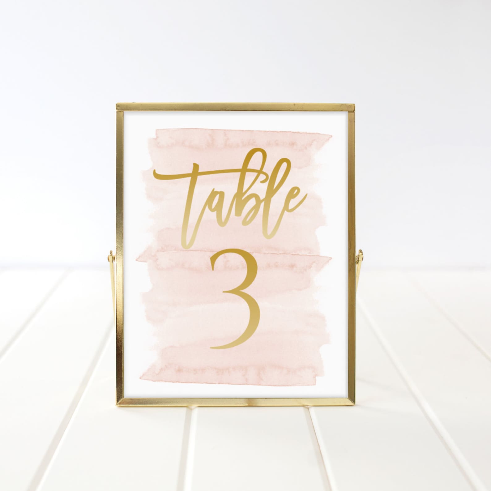 Watercolor Table Numbers Blush Table Numbers Wedding Table | Etsy