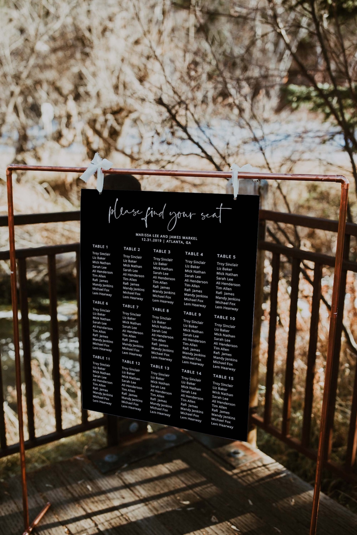 Black Seating Chart Template Wedding Seating Plan Editable - Etsy