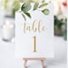 Eucalyptus Table Numbers, Greenery Table Numbers Template, Printable ...