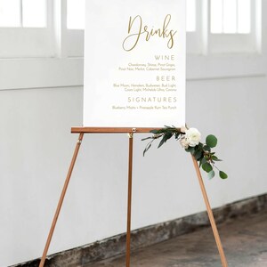 Gold Bar Menu, Bar Sign, Printable Drink Menu, Bar Menu Template ...
