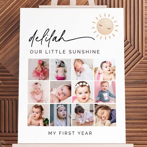 Our Little Sunshine Year in Photos | Sunshine My First Year | Milestone ...