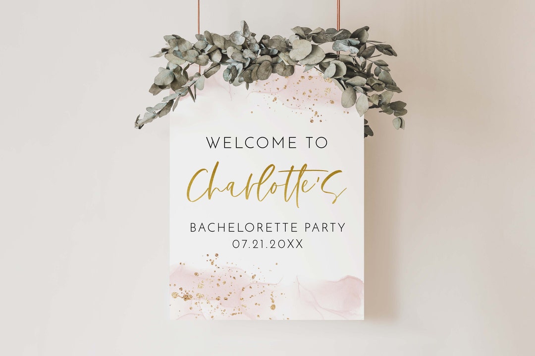Bachelorette Welcome Sign Printable, Bach Party Welcome Poster ...