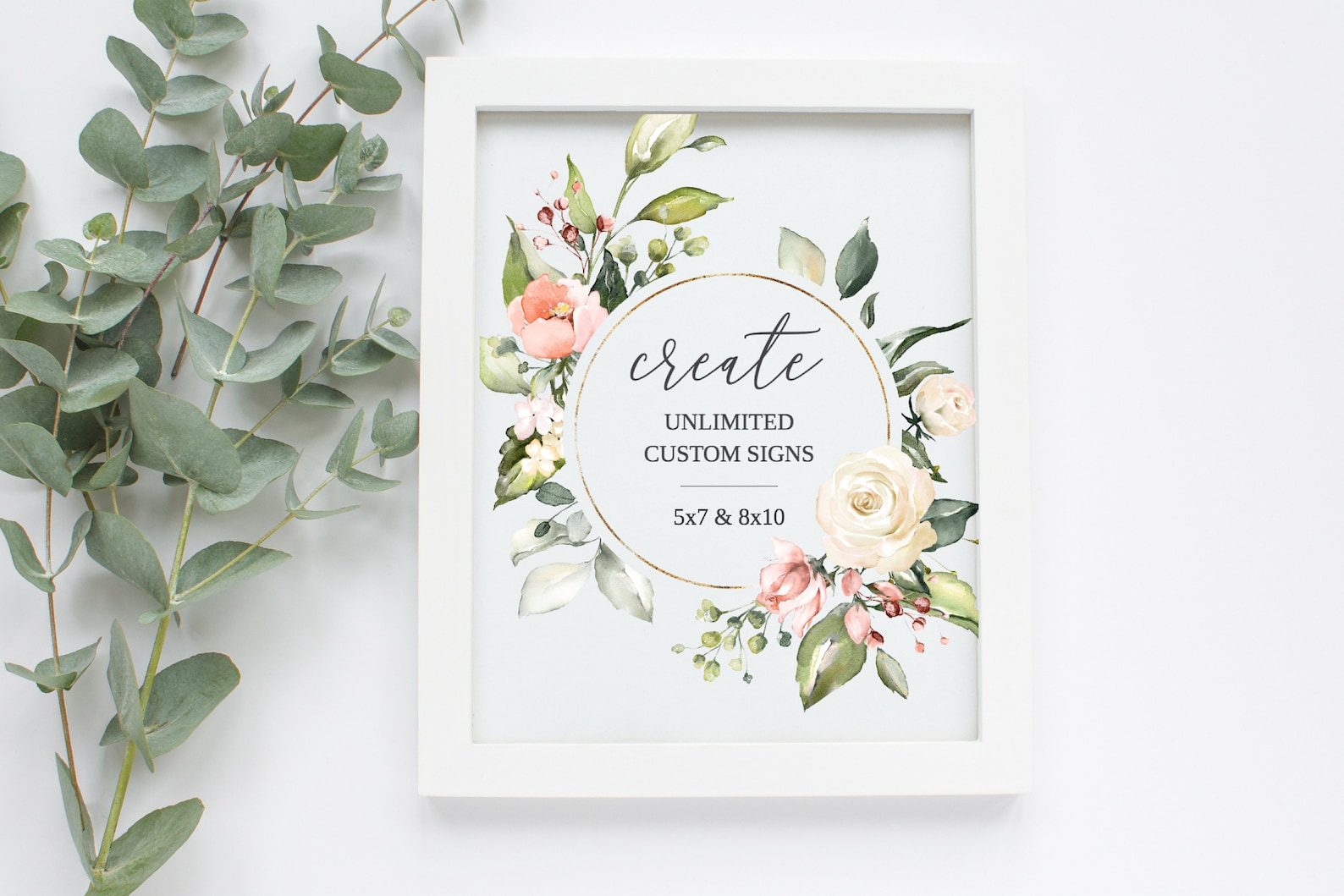 Wedding Decoration Floral Wedding Sign Printable Rustic | Etsy