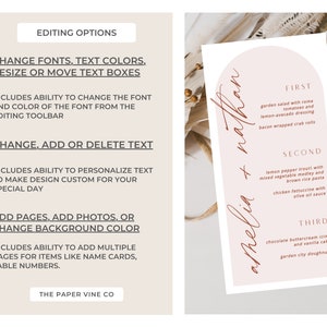 Bon Appetit Minimalist Menu Card Printable Modern Dinner Card - Etsy