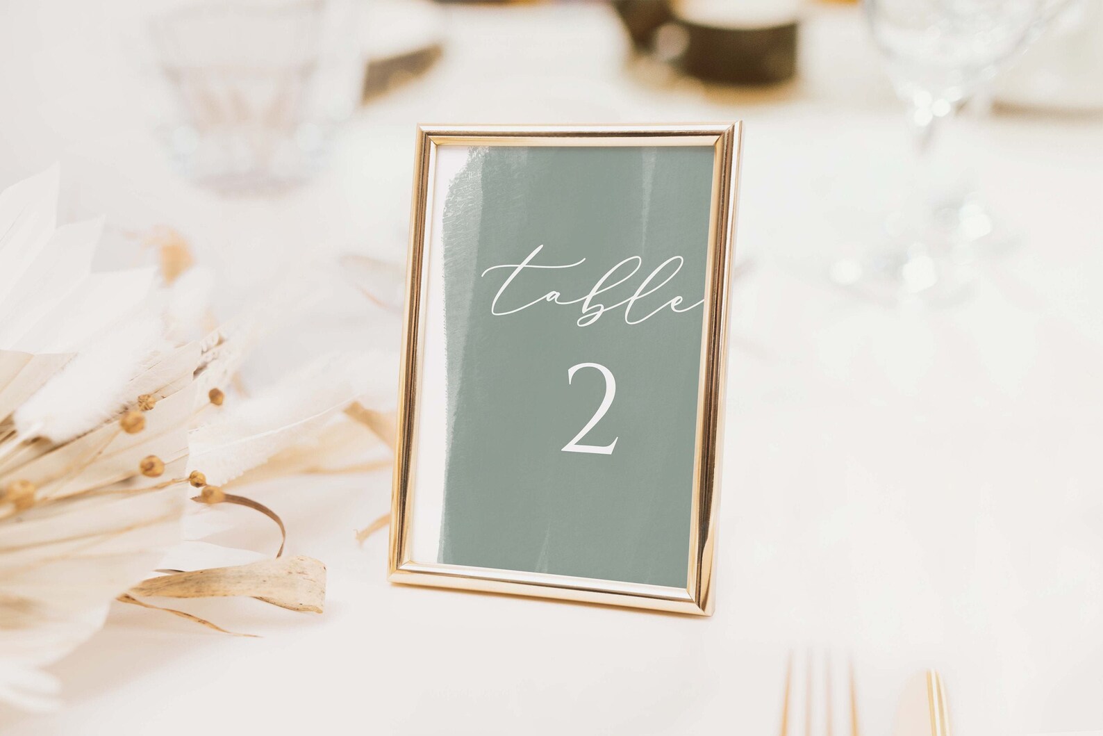 Sage Green Watercolor Table Numbers Printable Table Numbers | Etsy