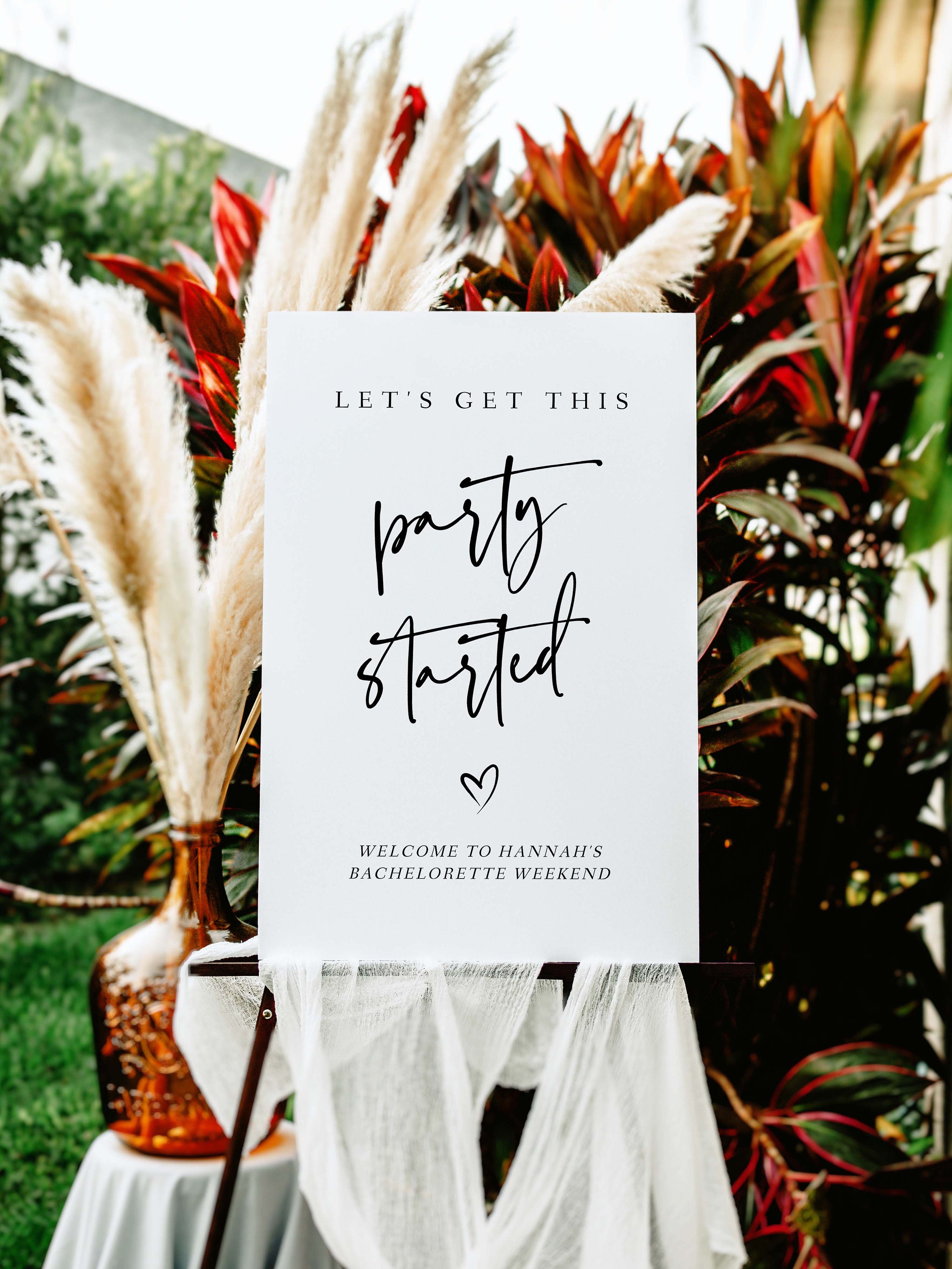 Bachelorette Welcome Sign Tropical - Etsy