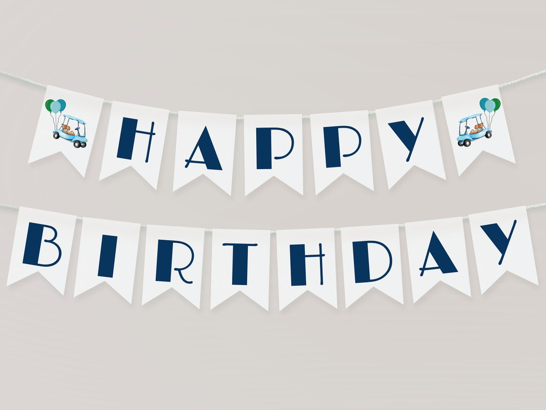 Golf Hanging Birthday Banner, Hole in One First Birthday, Masters Golf ...