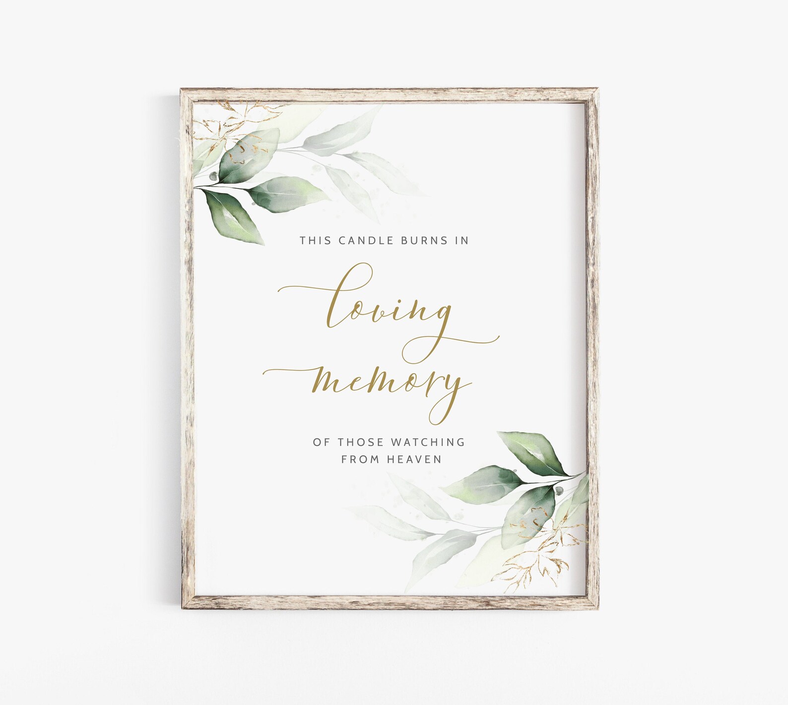 This Candle Burns in Loving Memory Sign Printable Wedding - Etsy