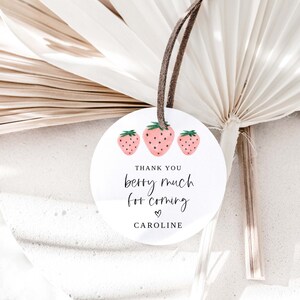 Thank You Berry Much Printable Favor Tags, Gift Tags, Thank You Tag ...