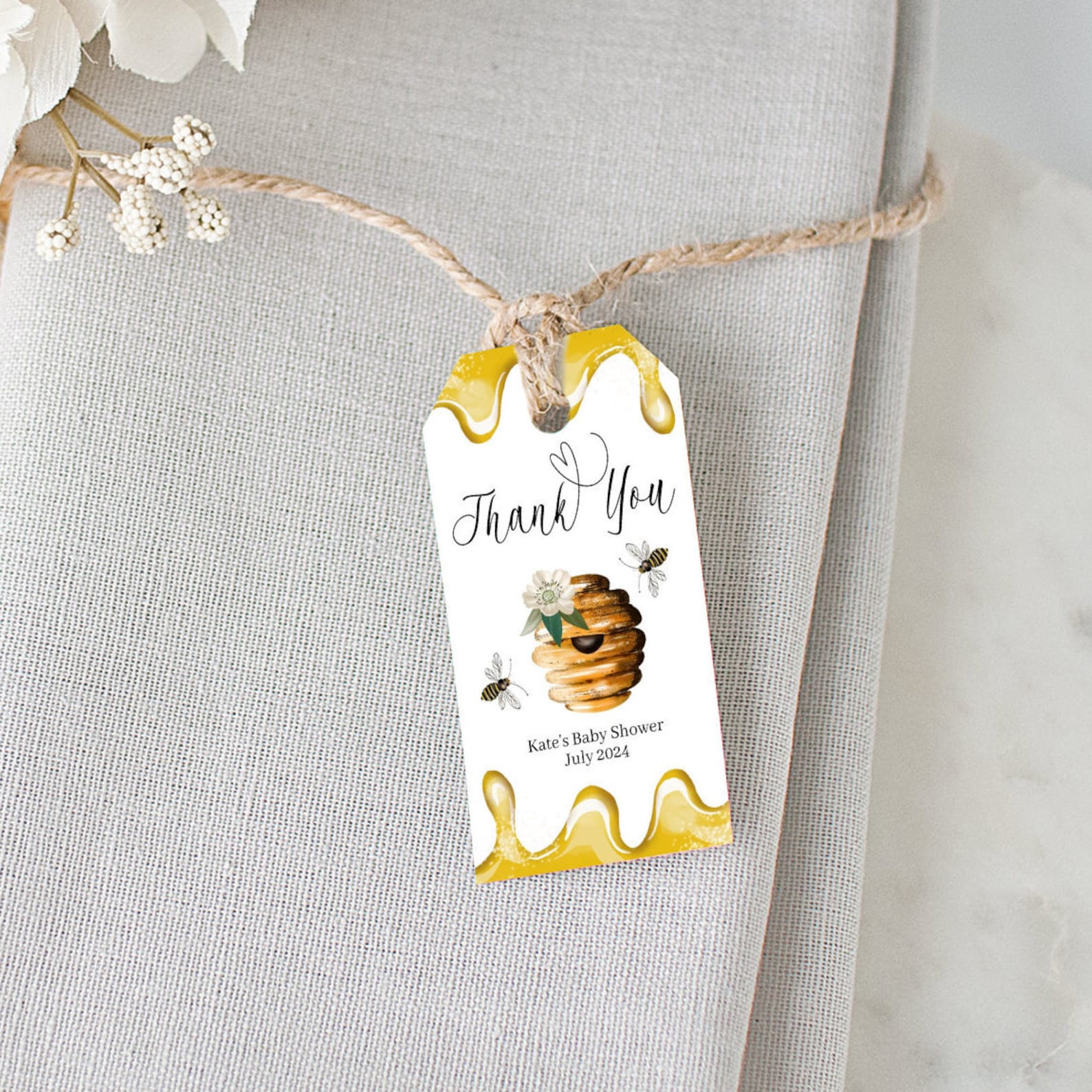 Bumble Bee Printable Favor Tags Honey Bee Gift Tags Babee - Etsy